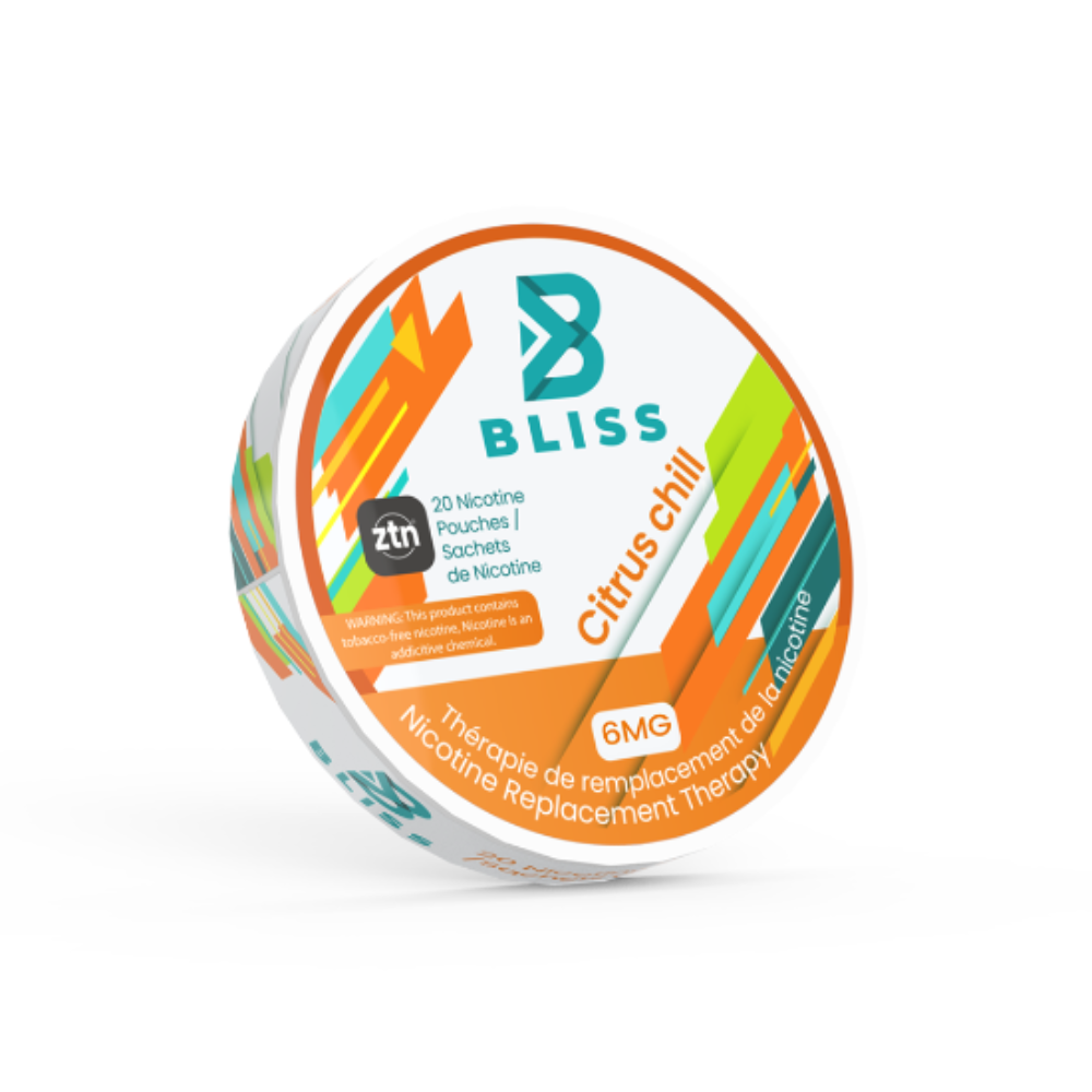 Citrus Chill Nicotine Pouches | 6mg Nicotine Pouches | Bliss Nic
